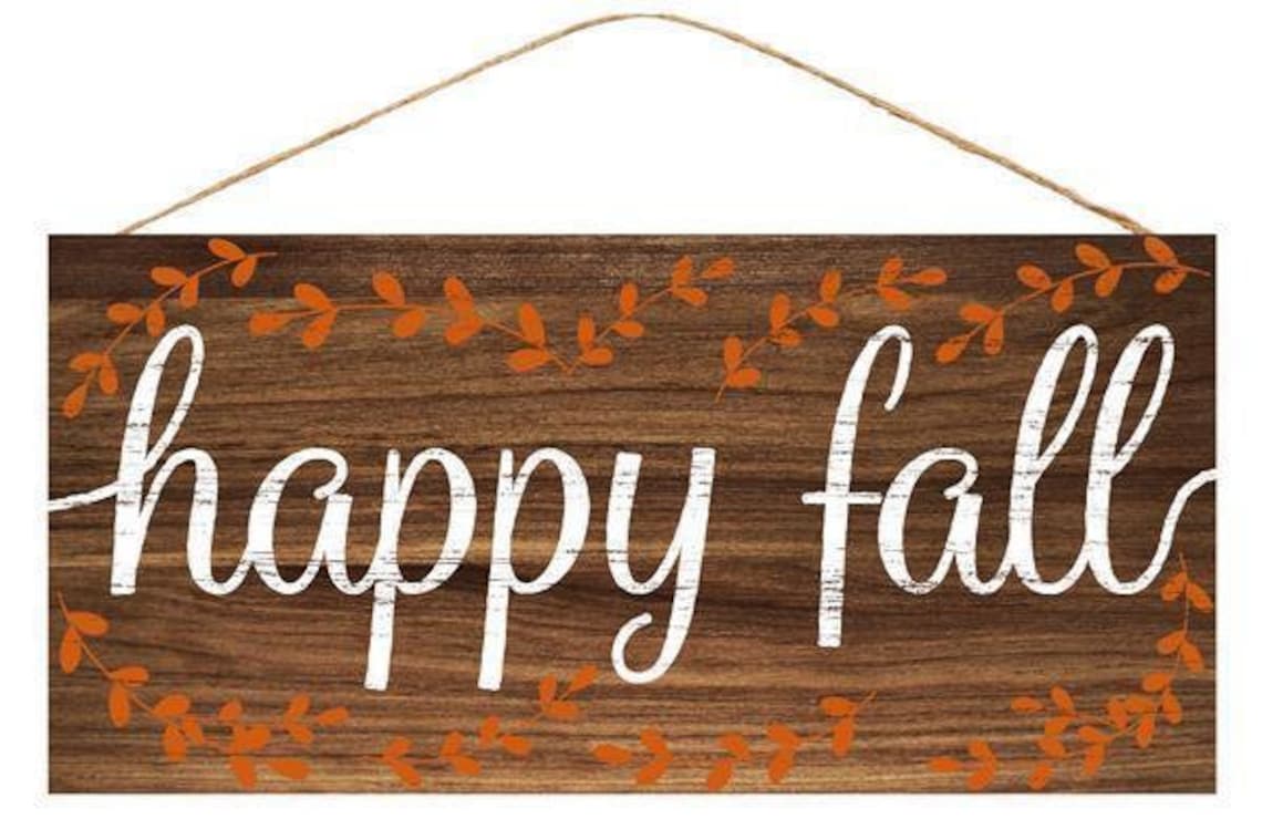12 Happy Fall Sign-rustic Fall Sign-fall Decor-wall/door | Etsy