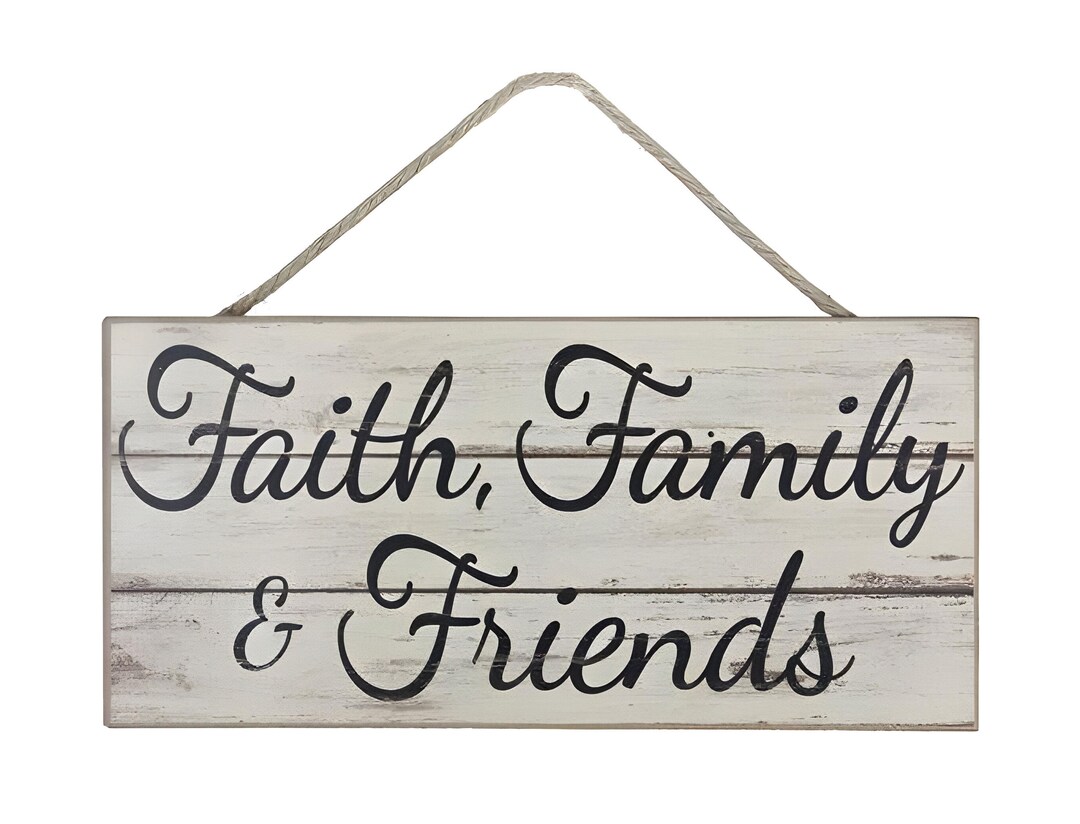 12.5 Faith Family Friends Sign-rustic-religious Sign-christian Sign ...