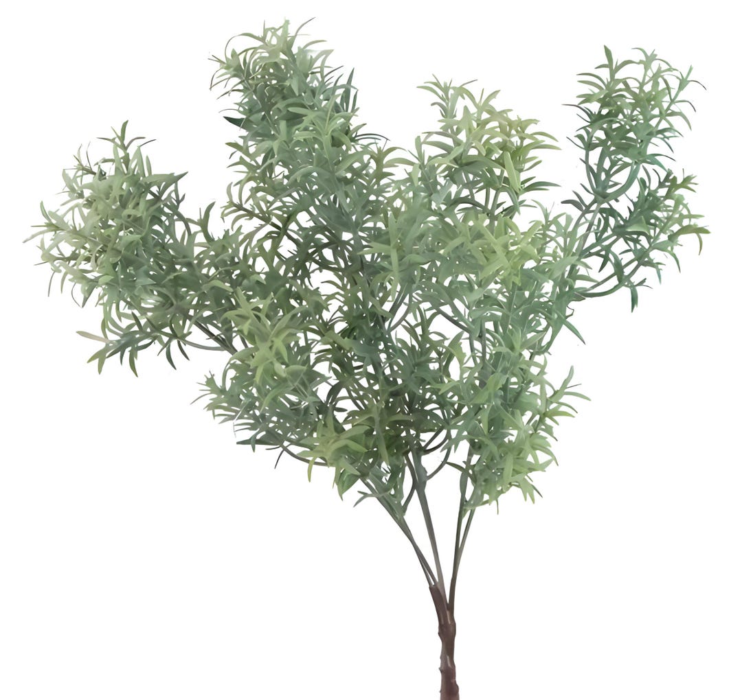 15" Artificial Fake Faux Rosemary Grass Plant/bush/stem/spray-kitchen ...
