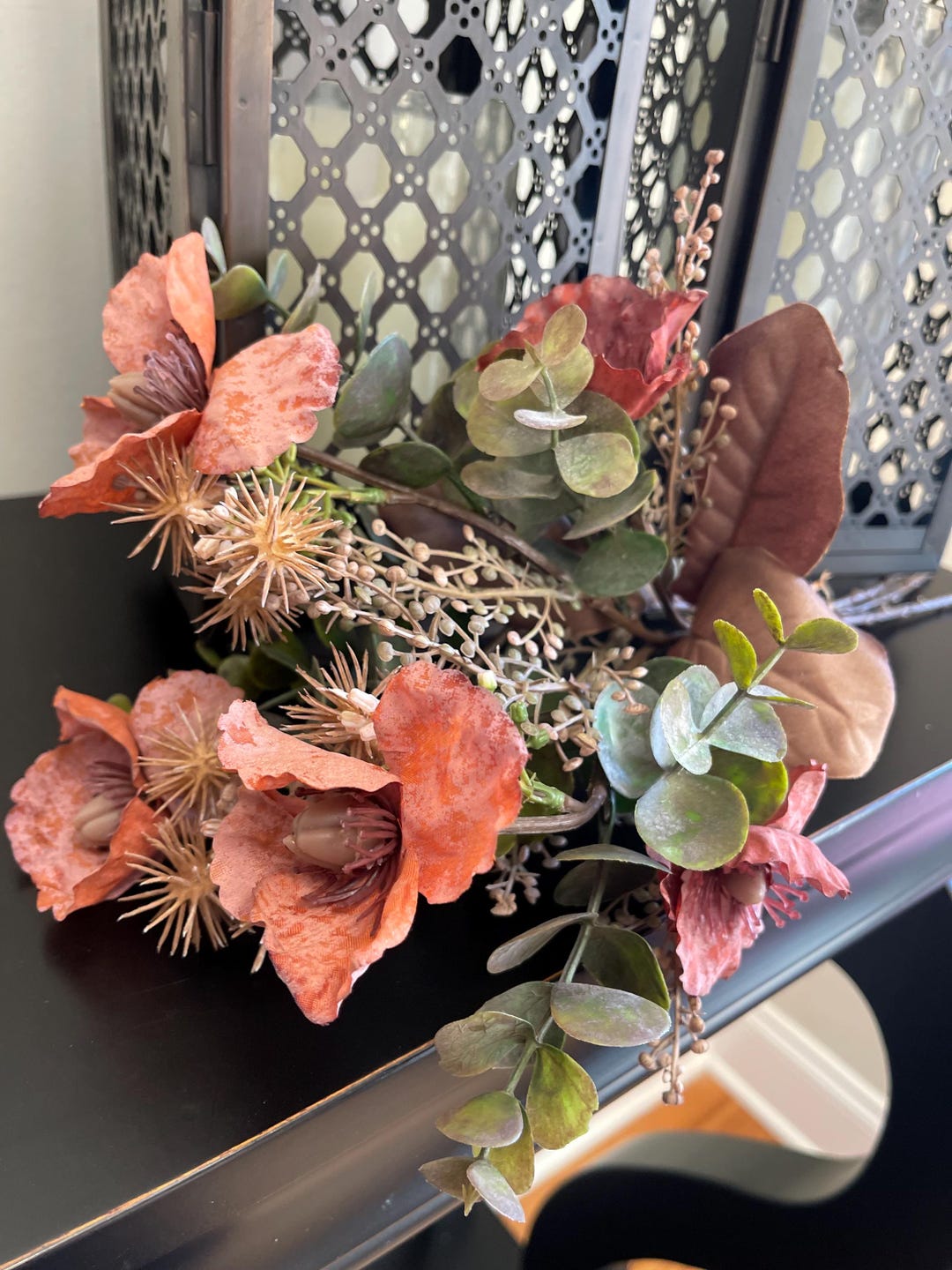 17" Poppy Stems, Poppy Flower Bouquet in Rust Copper - Etsy