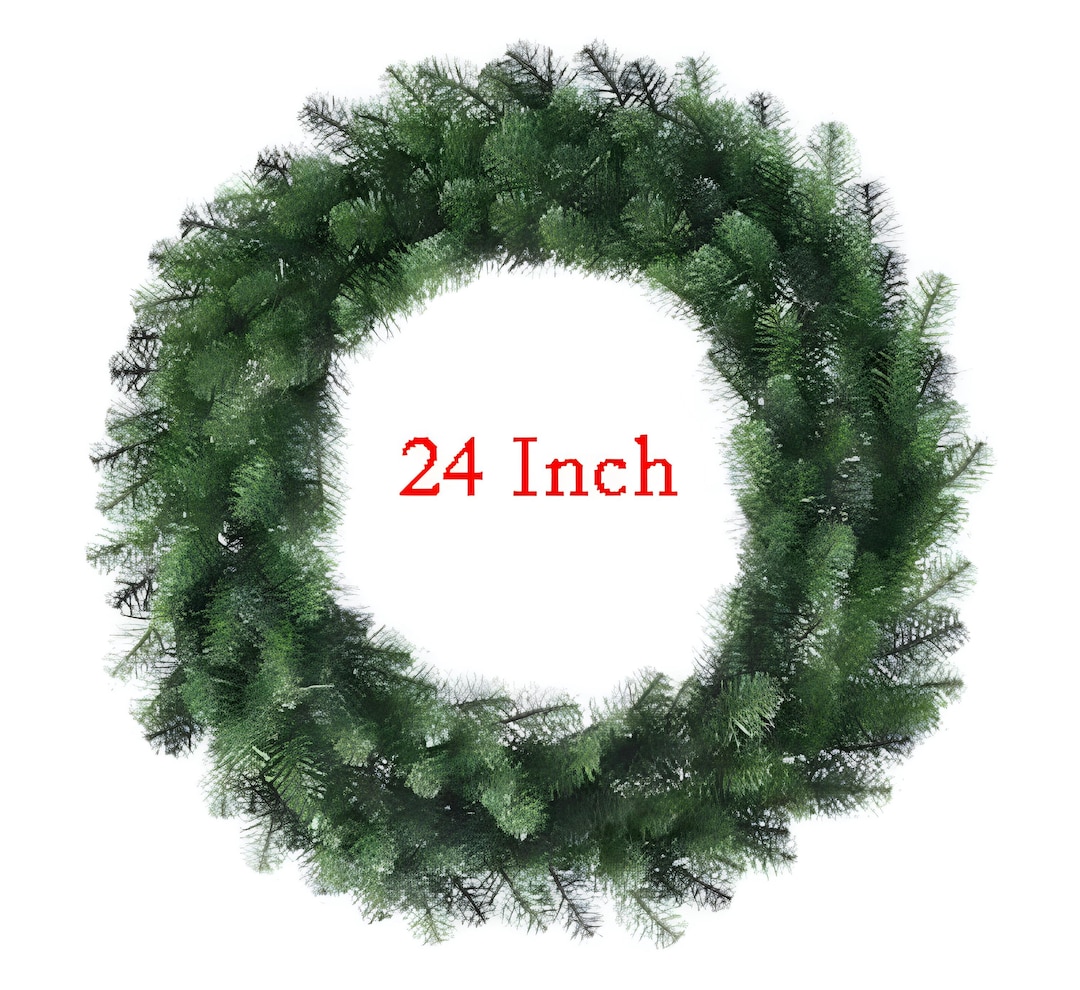 24" Christmas Pine Work Wreath Form, Wreath Base, Artificial Faux ...