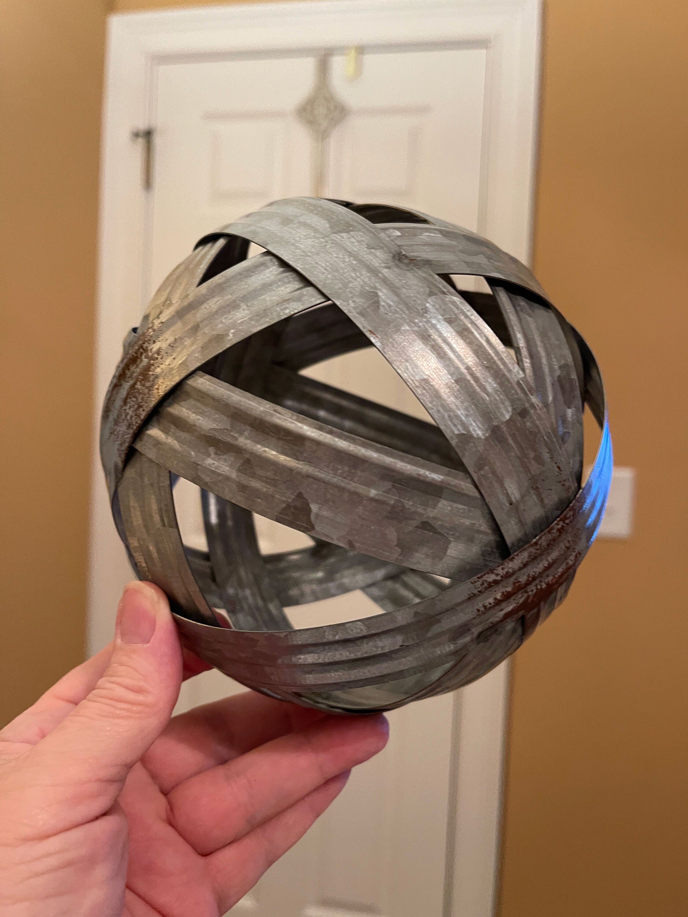 Galvanized Metal Decorative Ball/orb/sphere/bowl Filler-farmhouse Decor ...