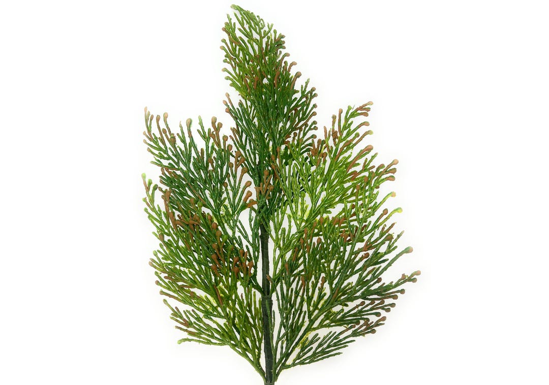 19" Incense Cedar Spray on Stem-artificial Christmas Greenery-winter ...