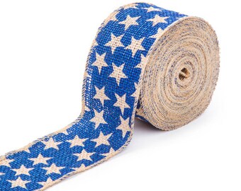 Blue Burlap Ribbon - Etsy