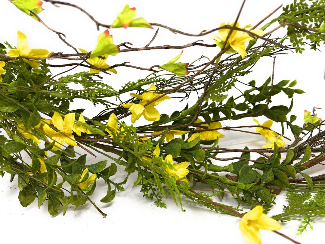Spring Garland, Forsythia Garland, Summer Garland, Garland for Mantel ...