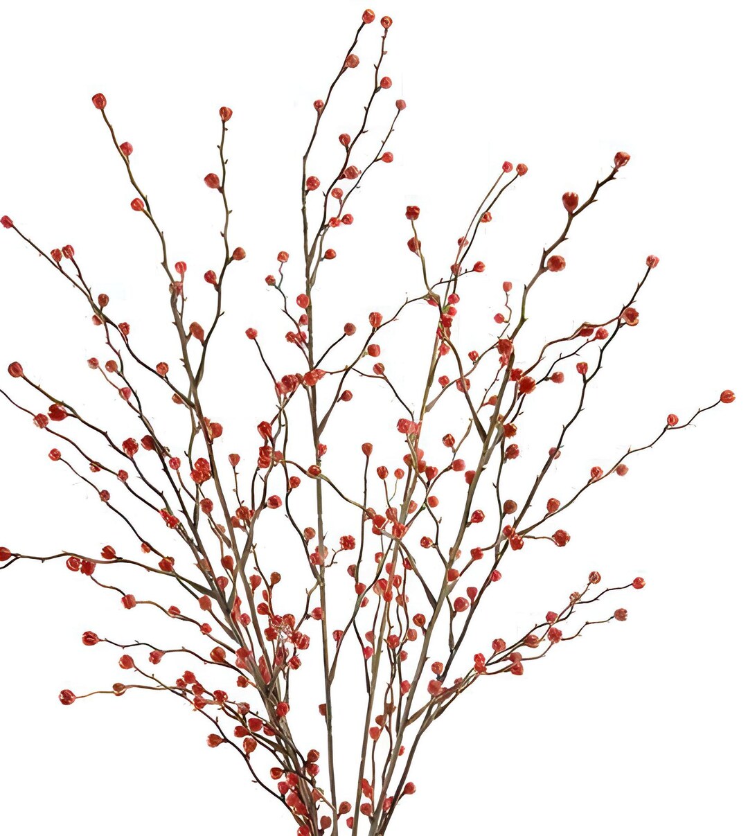 23" Tall Christmas Stems Red Berry Spray Bush on Stem, Christmas Vase ...