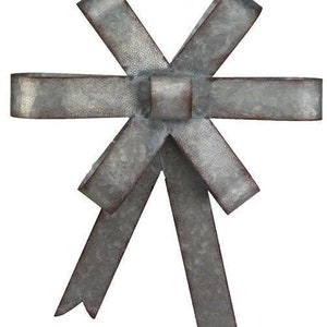 Large Rustic Metal Indoor Outdoor Christmas Bow, DIY Craft Floral ...