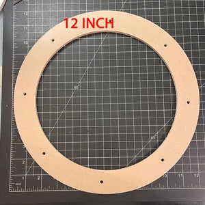 12 or 18 Unfinished Wooden Craft Floral Ring With Holes, Wood Wreath ...