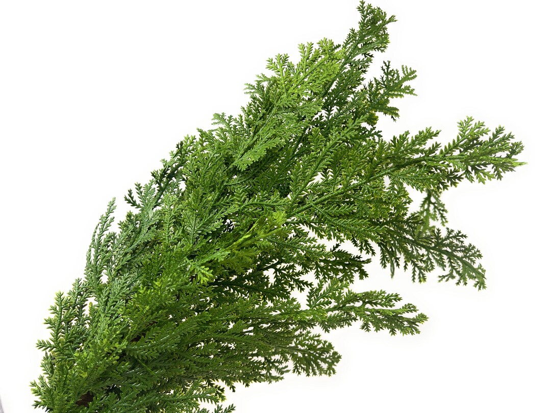 Faux Cedar Branch Stems - Christmas Stems, Winter Greenery - Choose 19 ...