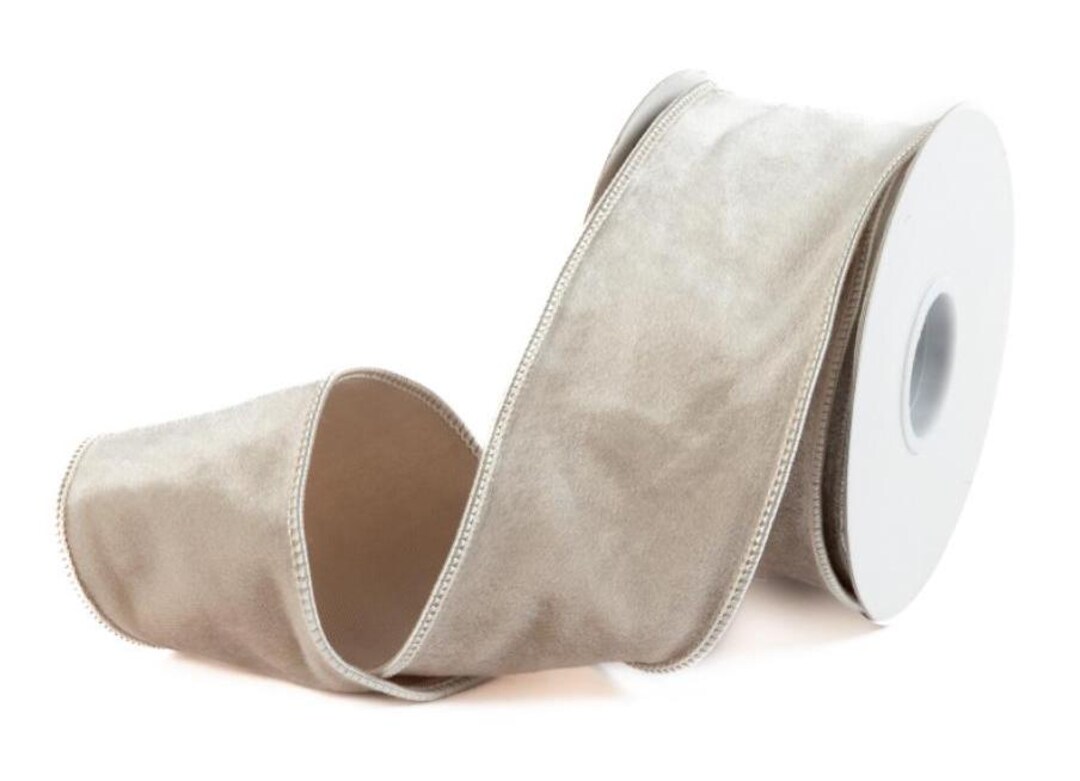 10 Yards Taupe Velvet Ribbon, Wired Luxurious Posh Velvet Ribbon for ...