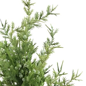 15" Faux Common Juniper Spray on Stem With Berries, Christmas Greenery ...