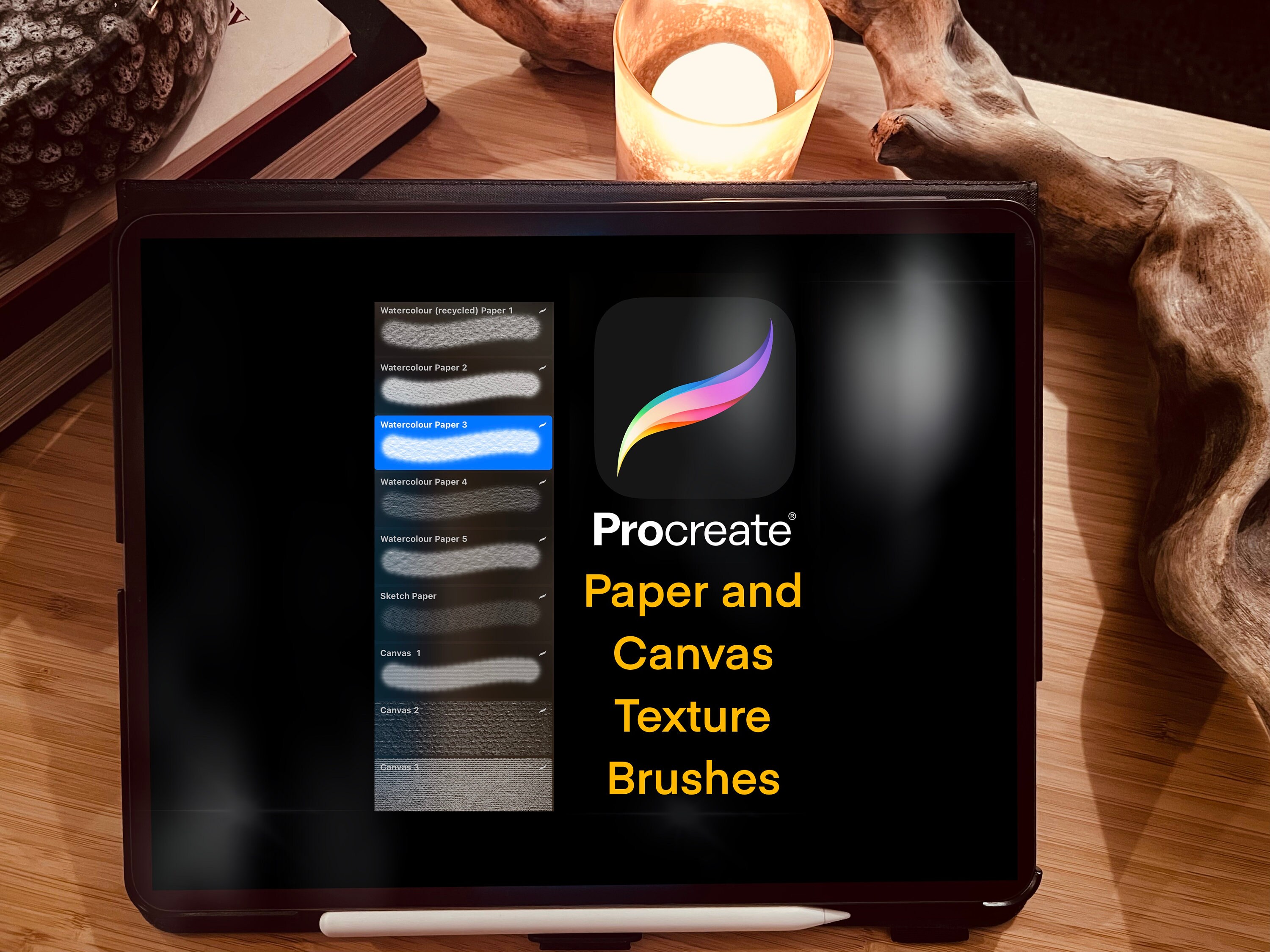 Paper and Canvas Texture Brushes for Procreate - Etsy