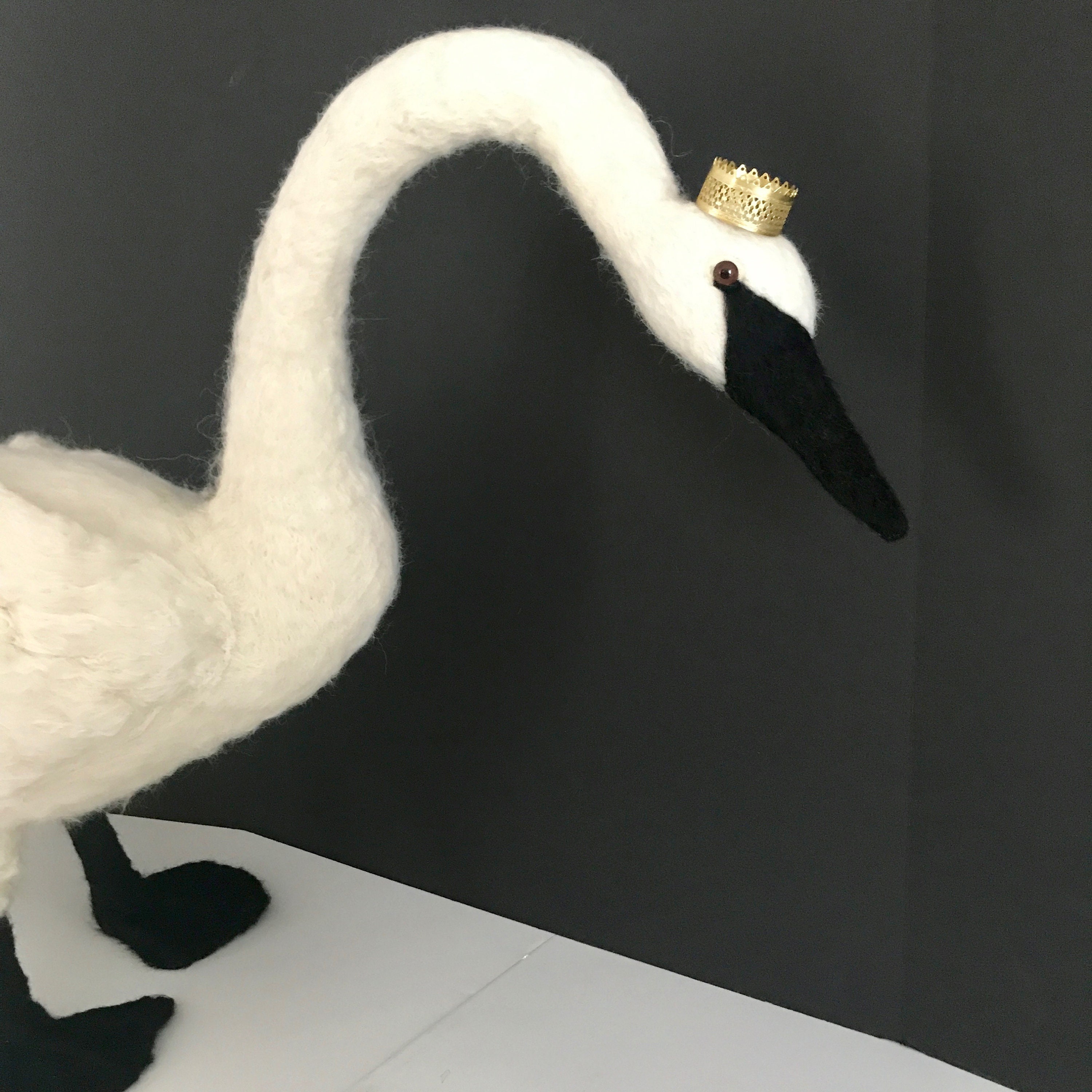 Swan Life Size Swan Sculpture Needle Felted Swan French - Etsy