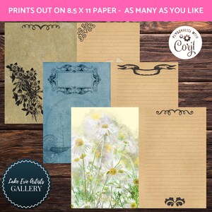 Vintage Journal Pages Printable Junk Journal Pages Paper Crafting ...