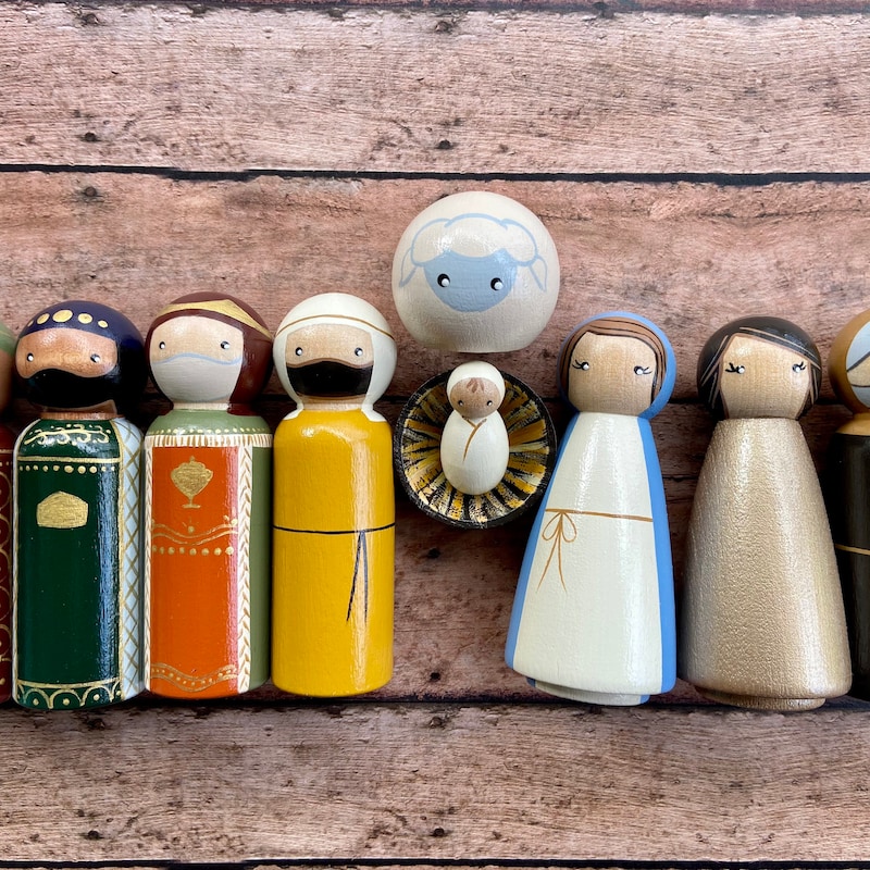 Nativity Peg Dolls - Etsy