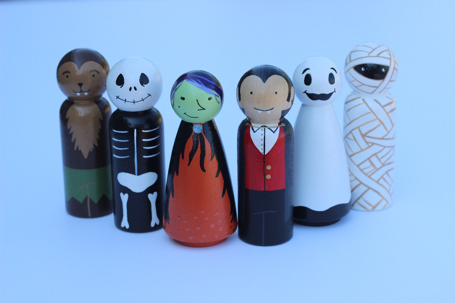 Halloween Peg Dolls - Etsy