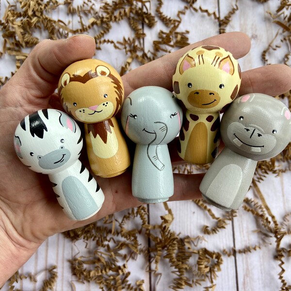 Animal Peg Doll - Etsy