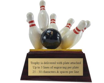 Bowling trophy | Etsy