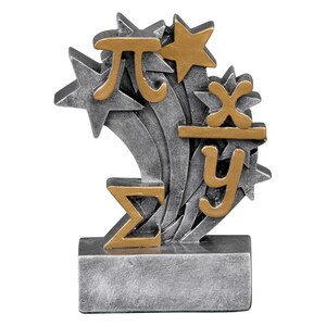 Math Trophy, Star Blast | Engraved Math Award - 4.75 Inch Tall - Etsy