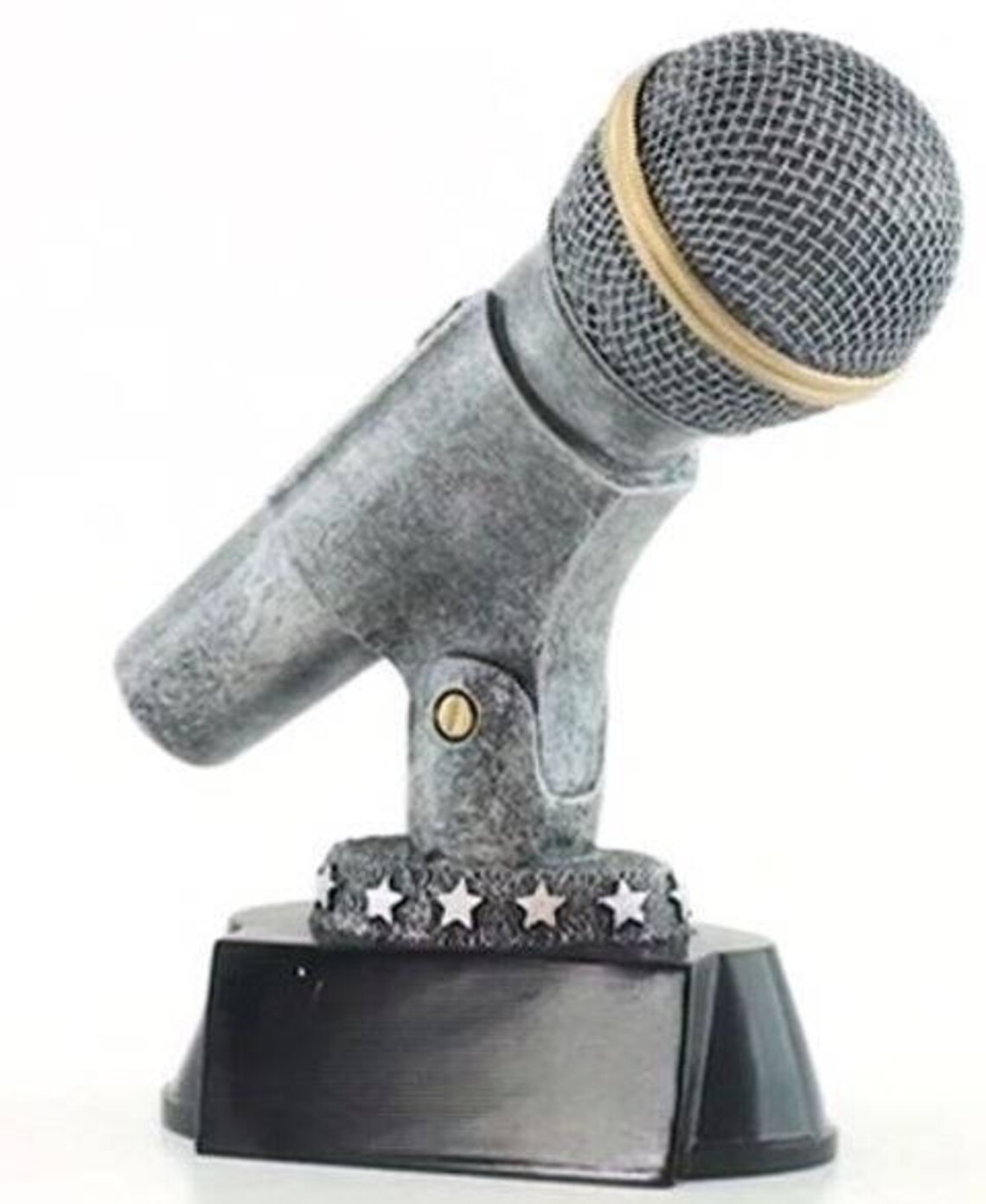 Silver Microphone Trophy | Engraved Silver Mic Award for Emcee ...