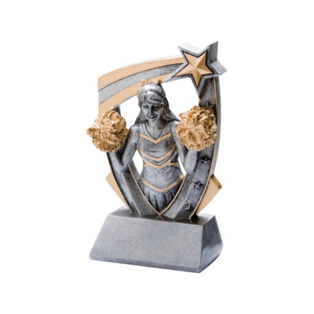 Cheer Trophy – Custom Engraved 3D Star Spirit Award 6 Inch - Etsy