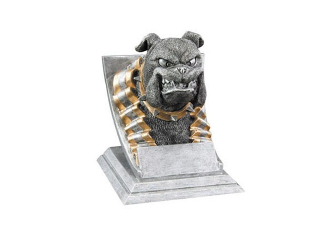 Bulldog Trophy | Engraved Mascot Award – 4 Inch Tall - Etsy