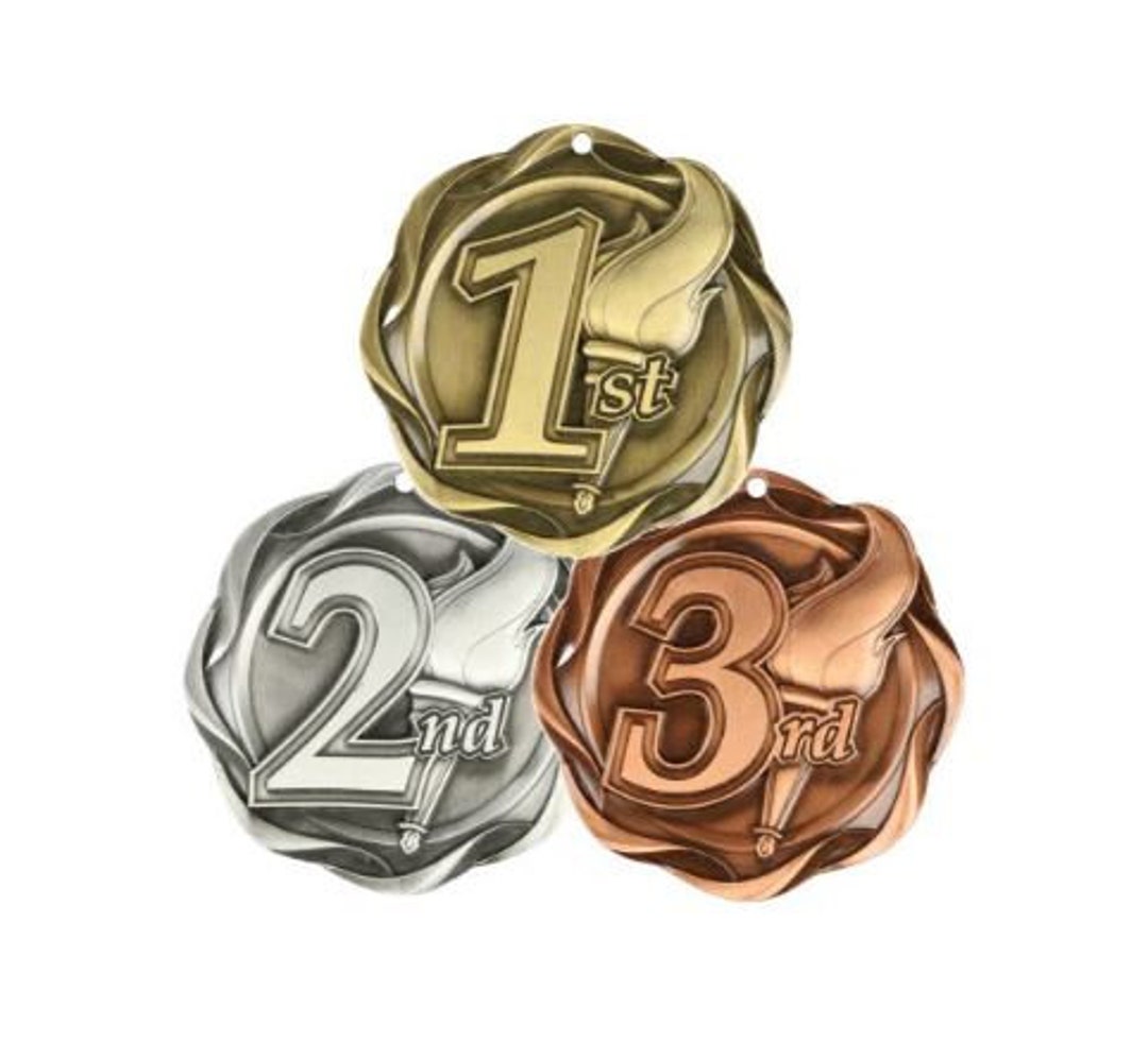 1st, 2nd, 3rd Fusion Medal Gold, Silver or Bronze Engraved Place ...