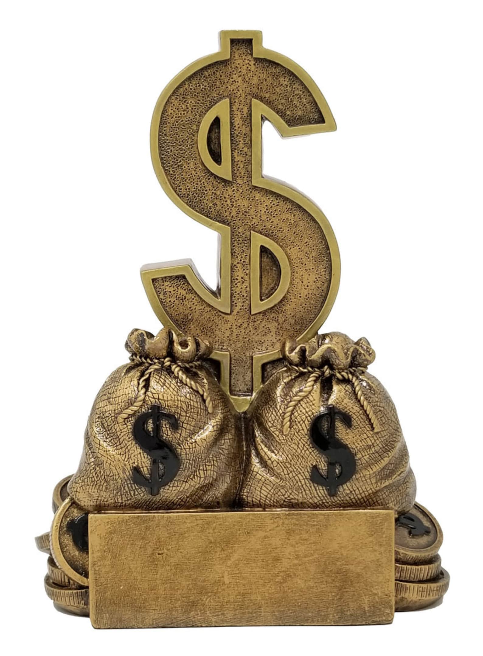Dollar Sign Trophy - Sales or Fundraising Award - by DECADE AWARDS - Etsy