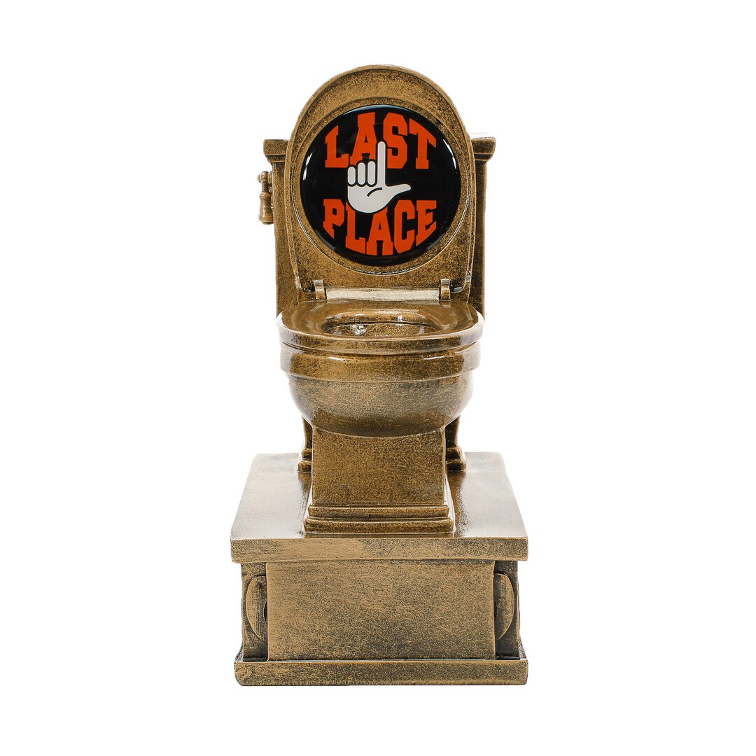 Last Place Toilet Bowl Trophy, Action Pedestal | Engraved Loser Action ...