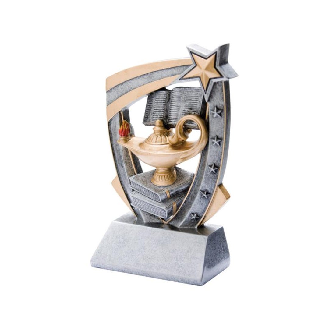 Academic Trophy – Custom Engraved 3D Star Student Award - 6 Inch Tall ...