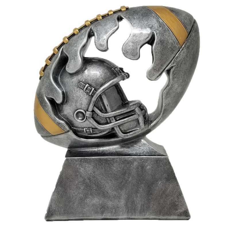 Football & Helmet Flame Cut Out Trophy by DECADE AWARDS - Etsy