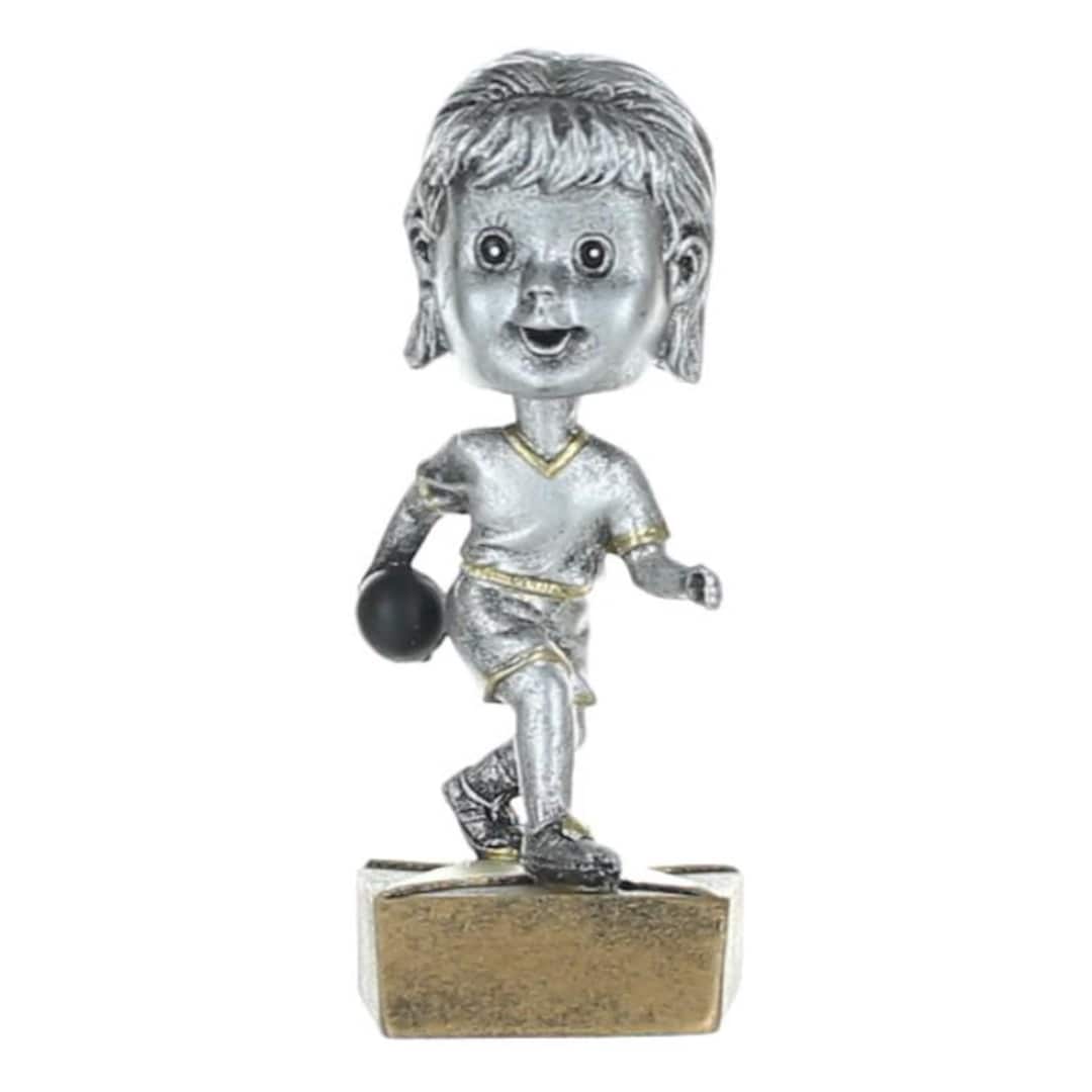 Bowling Bobblehead Trophy - Female | Engraved Bowler Award - 6 Inch ...