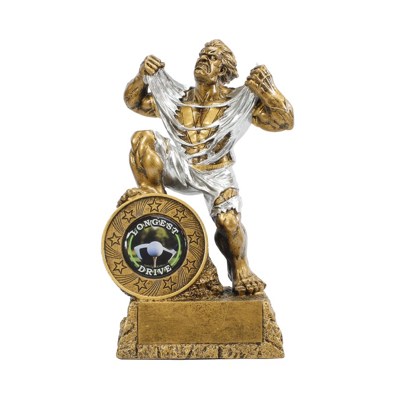 Golf Longest Drive Monster LARGE Trophy With Personalized Engraved ...