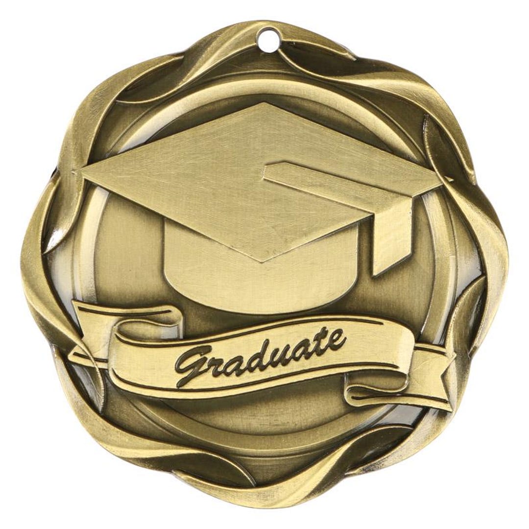 Graduate Medal, Fusion - Gold | Engraved Graduate Medal- 3 Inch Wide - Etsy