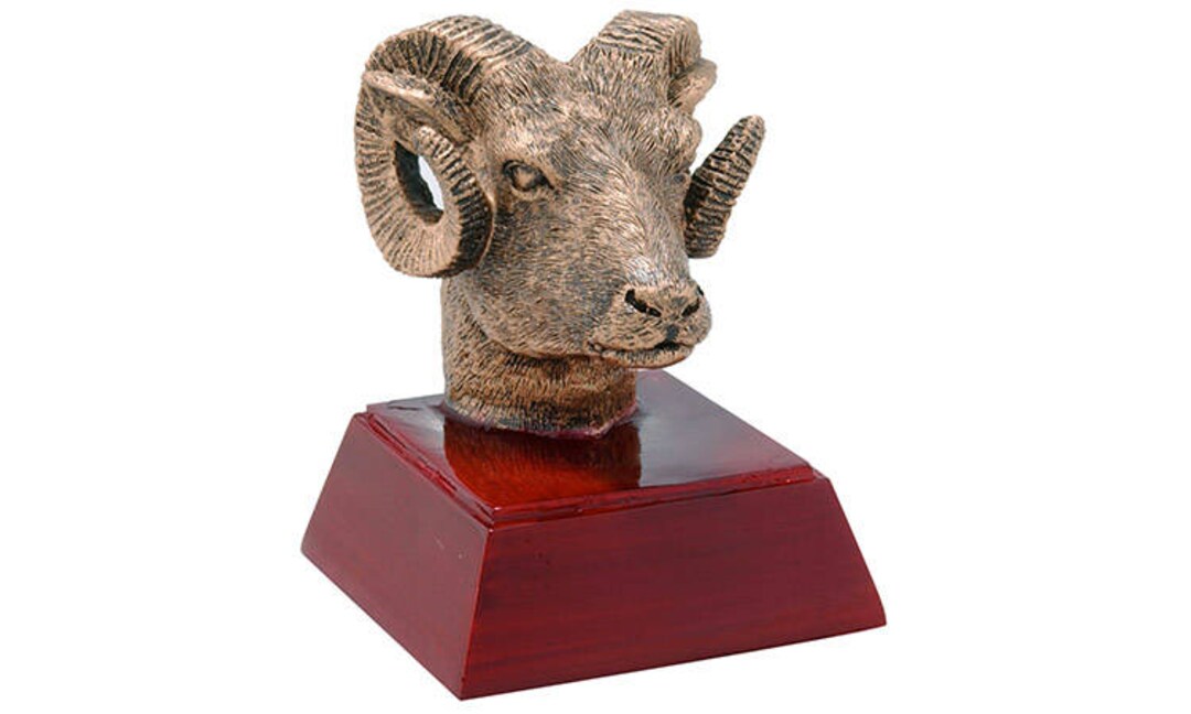 Ram Mascot Sculptured Trophy Engraved Ram Award 4 Tall - Etsy