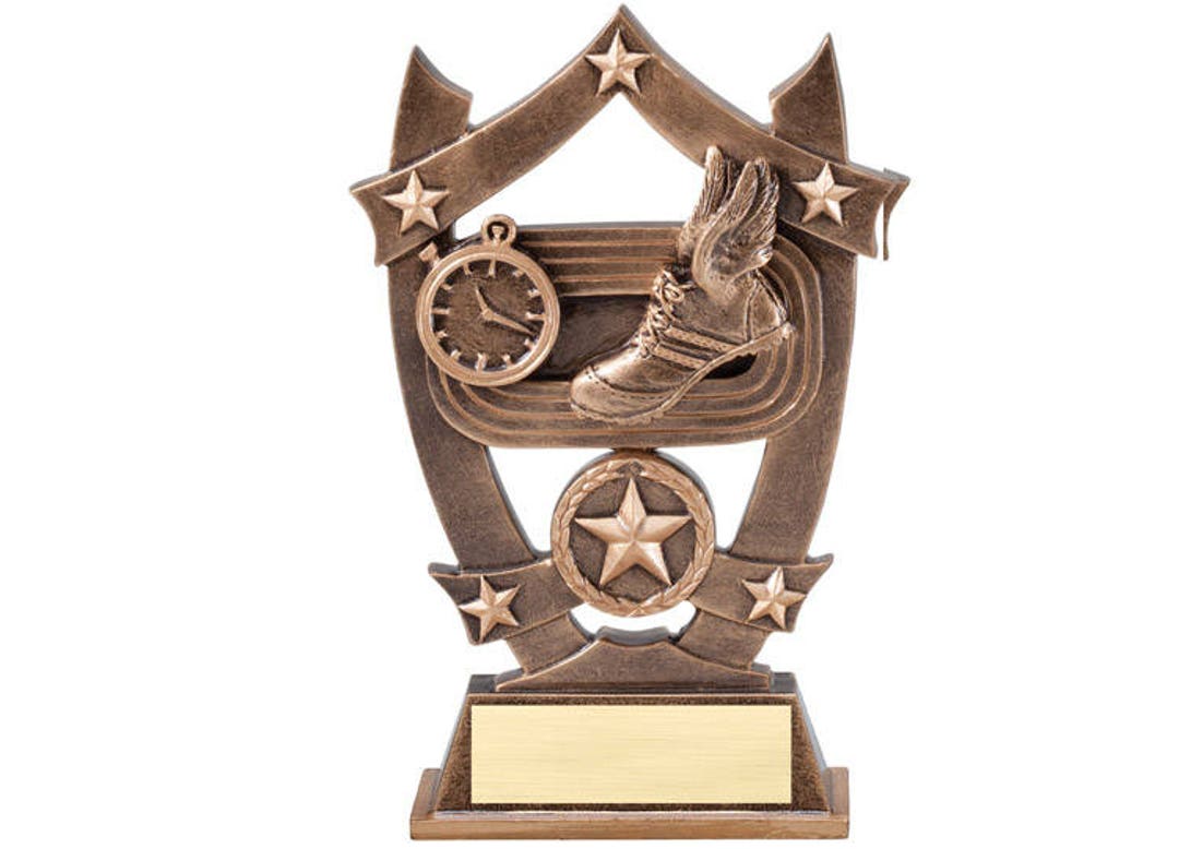 Track & Field 3D Gold Sports Stars Award | Engraved Track Trophy - 6.25 ...