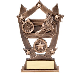 Track & Field 3D Gold Sports Stars Award | Engraved Track Trophy - 6.25 ...
