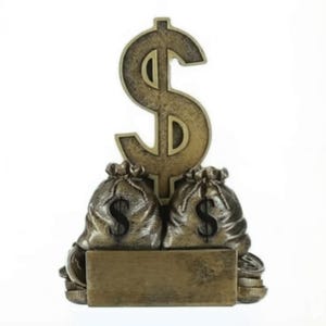 Dollar Sign Trophy - Engraved Sales or Fundraising Award - Etsy