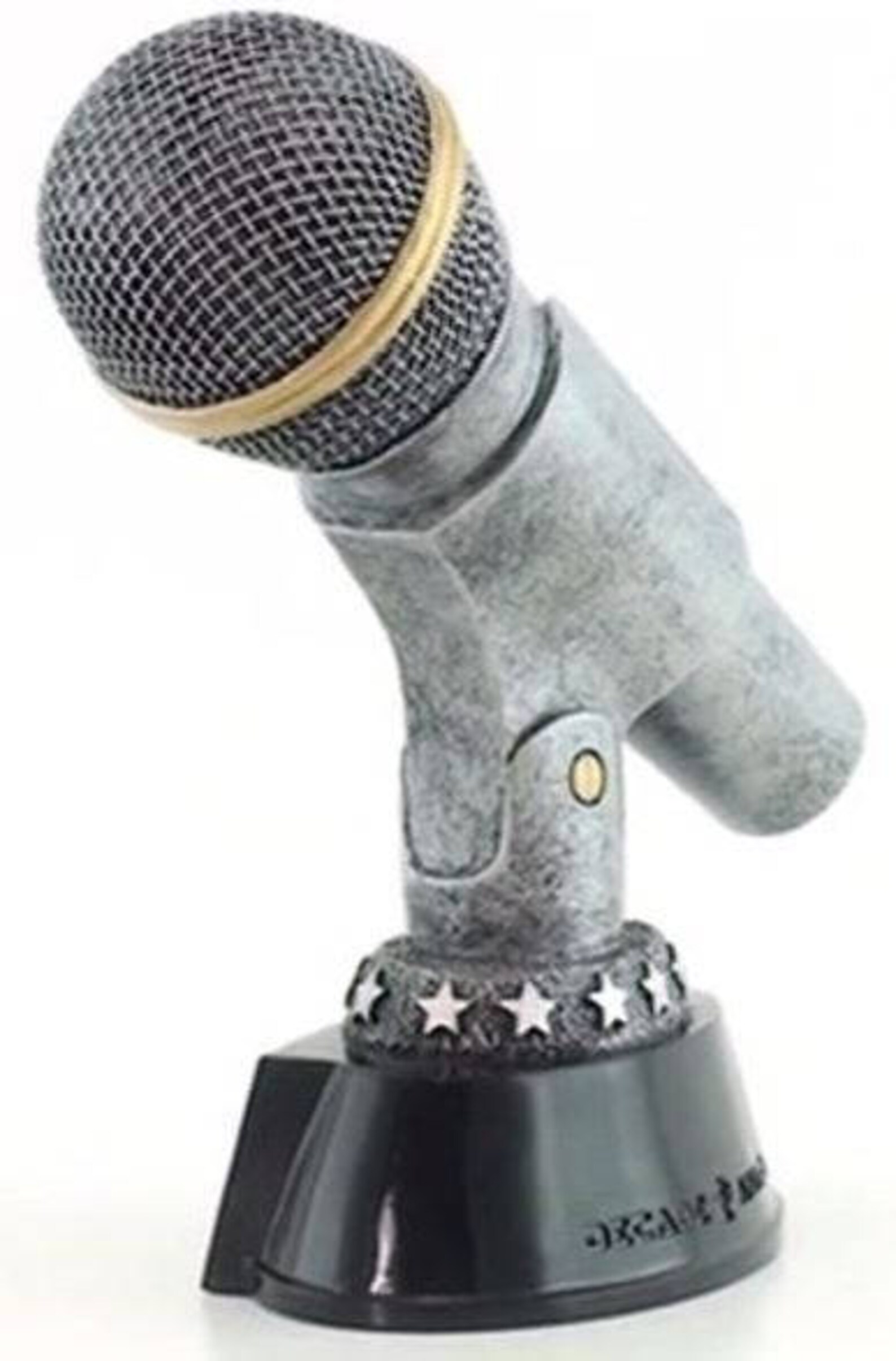 Silver Microphone Trophy | Engraved Silver Mic Award for Emcee ...