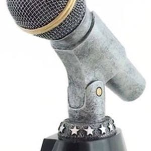 Silver Microphone Trophy | Engraved Silver Mic Award for Emcee ...