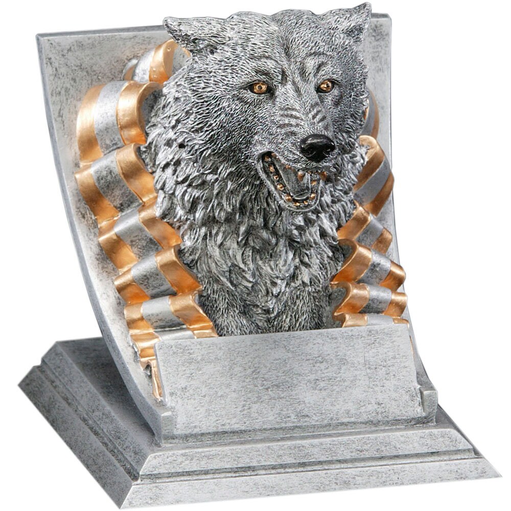 Wolf Trophy | Engraved Wolf Mascot Award by DECADE AWARDS - Etsy