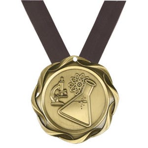 Science Medal, Fusion - Gold | Engraved Science Medal- 3 Inch Wide - Etsy