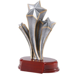 Gold / Silver Triple Shooting Star Trophy by DECADE AWARDS - Etsy