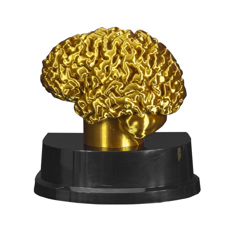 Golden Brain Trophy: Creative Thinking Award With Free Custom Engraving ...