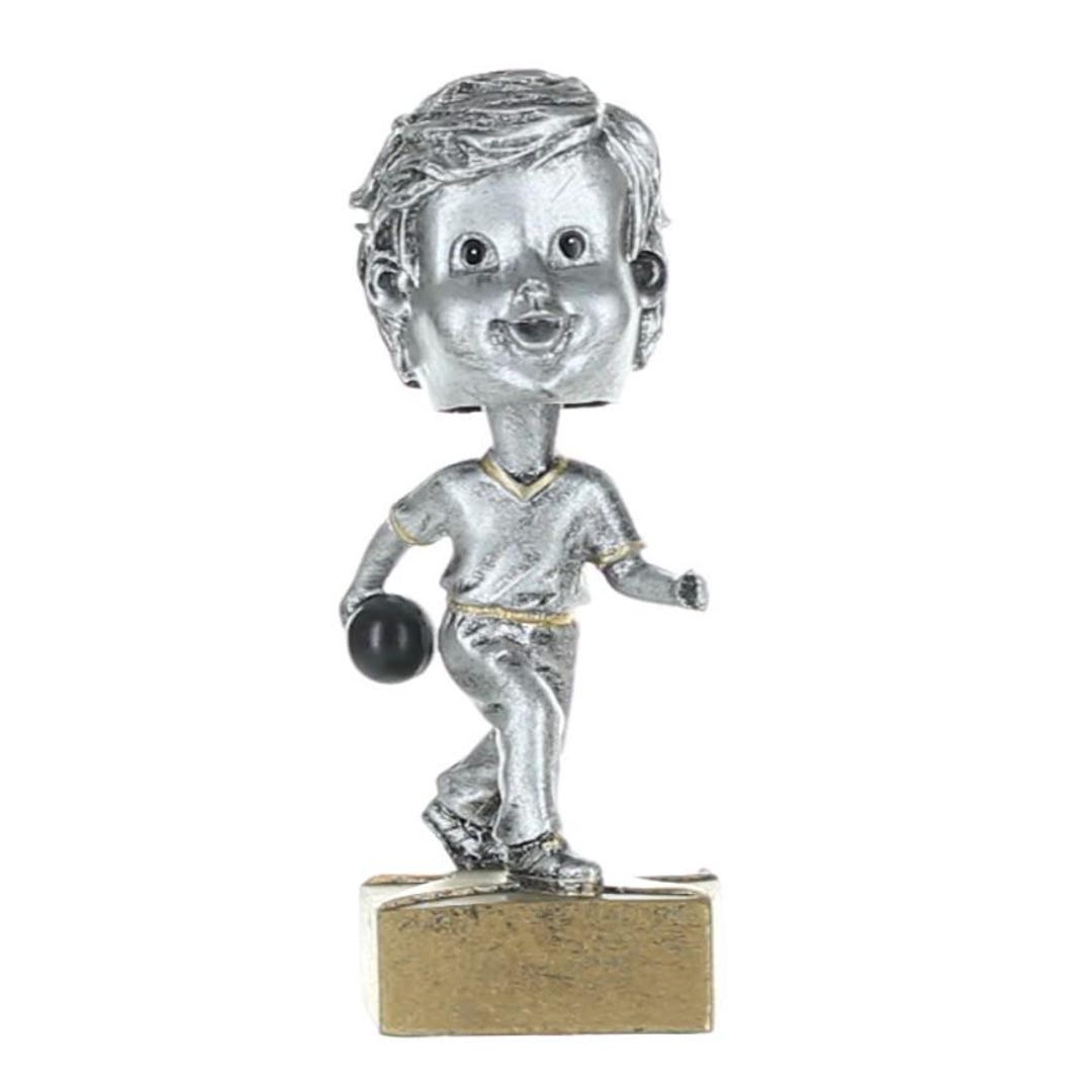 Bowling Bobblehead Trophy - Male | Engraved Bowler Award - 6 Inch Tall ...