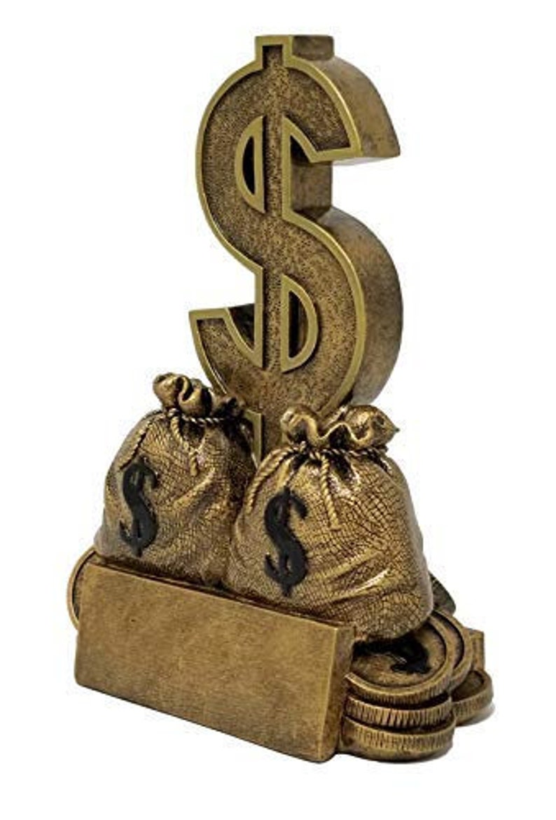 Dollar Sign Trophy - Engraved Sales or Fundraising Award - Etsy