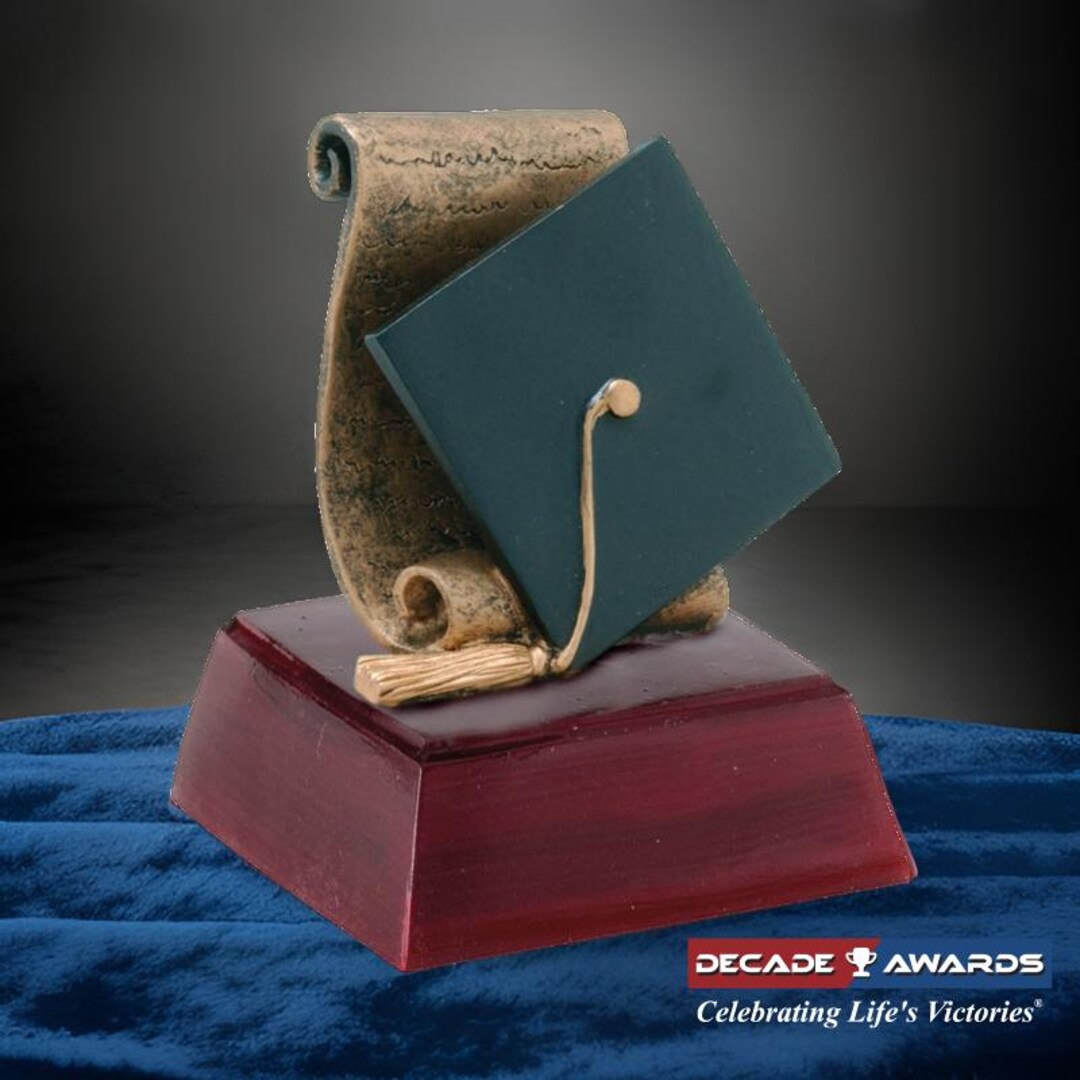 Graduate Trophy | Engraved Graduation Award - 4 Inch Tall - Etsy