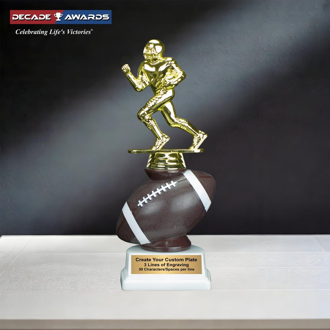 Personalized Football Trophy - Engraved Running Back Award - 9 Inch - Etsy