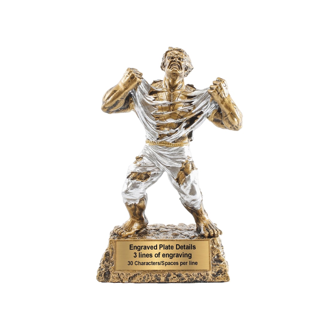Monster Victory Trophy With Personalized Engraved Plate - Etsy