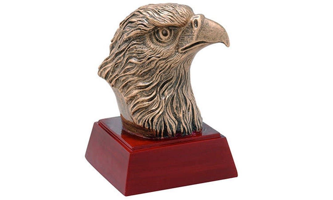 Eagle Mascot Sculptured Trophy Engraved Bird of Prey Award - Etsy